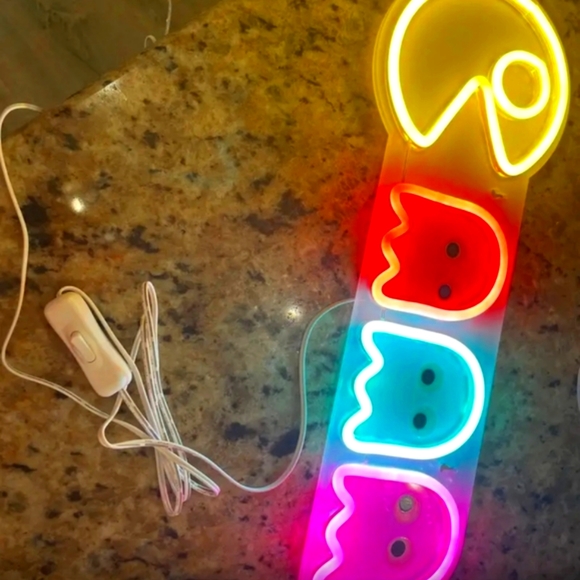 Accents | New Neon Led Usb And Battery Pac Man And Ghosts Signother ...